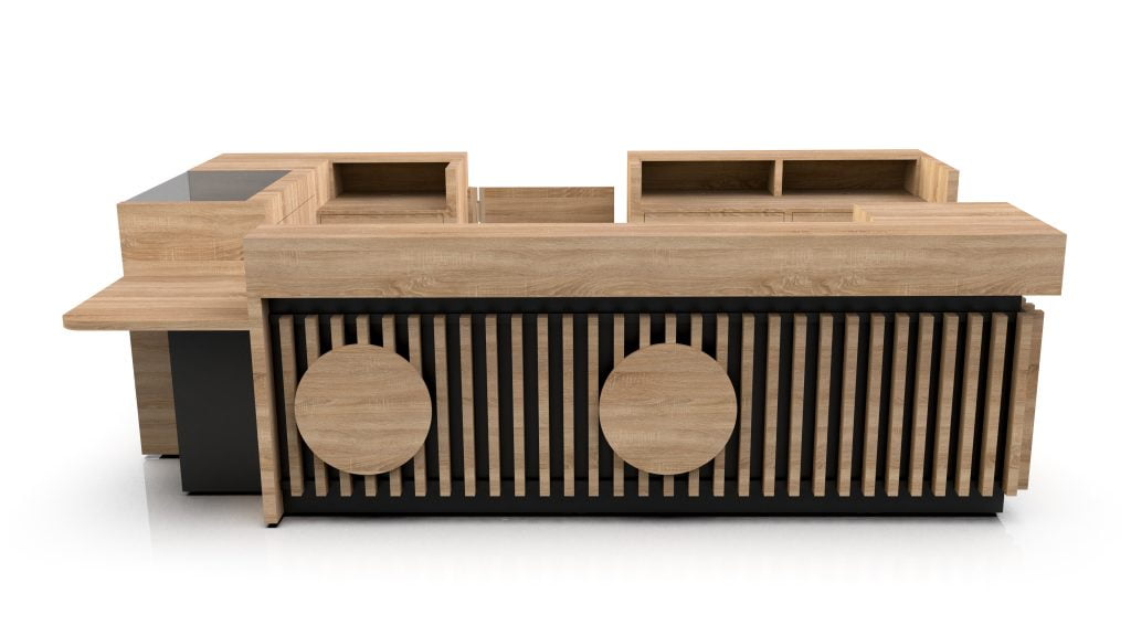Checkout Counter with Showcase Island Type | Voll Global